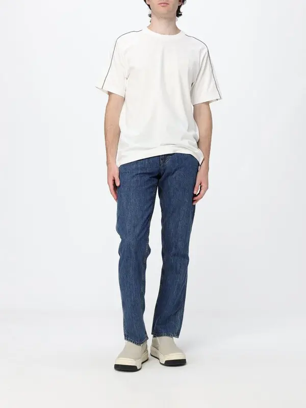 Burberry Short-sleeved Pure Cotton T-shirt With Crew Neck - Ivory