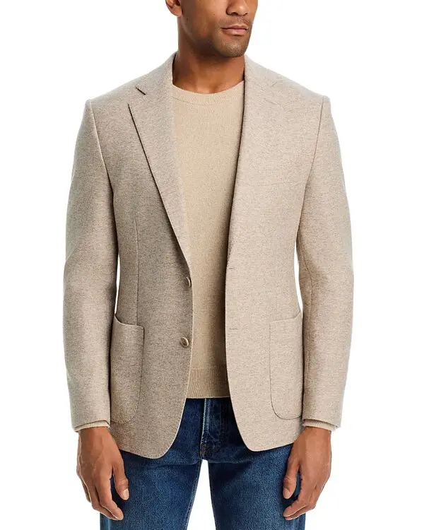 Vince Wool & Cashmere Regular Fit Brushed Jersey Sport Coat - Oatmeal