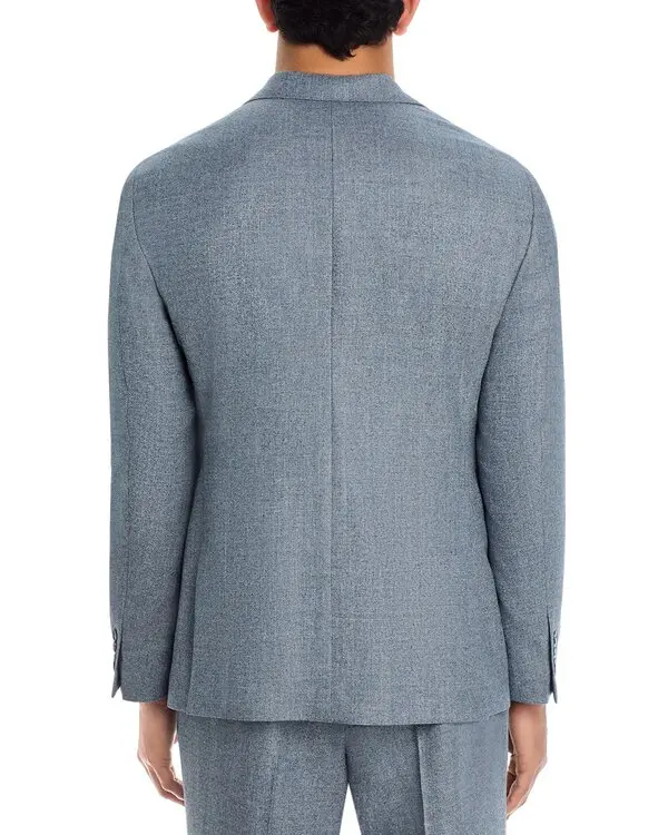 Vince Wool, Silk & Linen Melange Brushed Regular Fit Suit Jacket