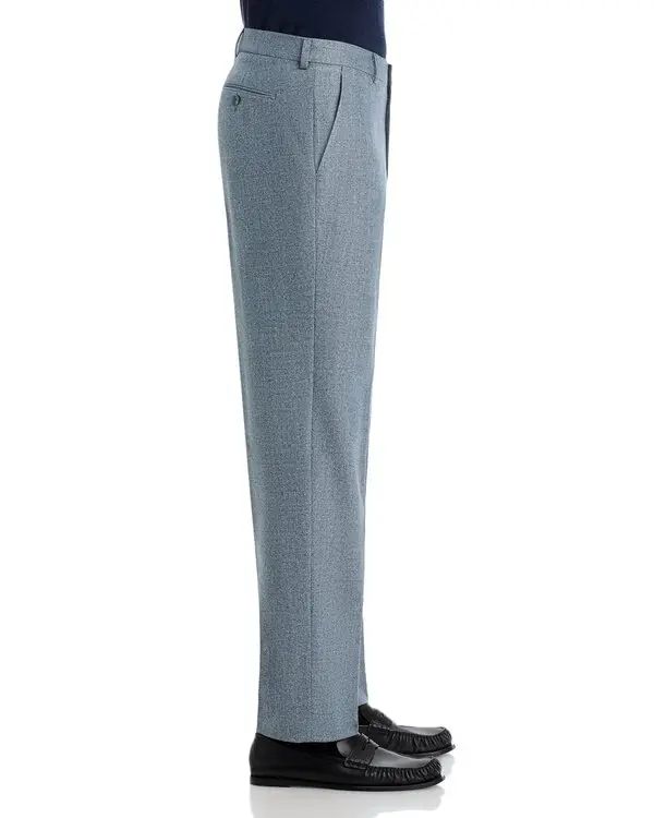Vince Wool, Silk & Linen Melange Brushed Regular Fit Suit Pants