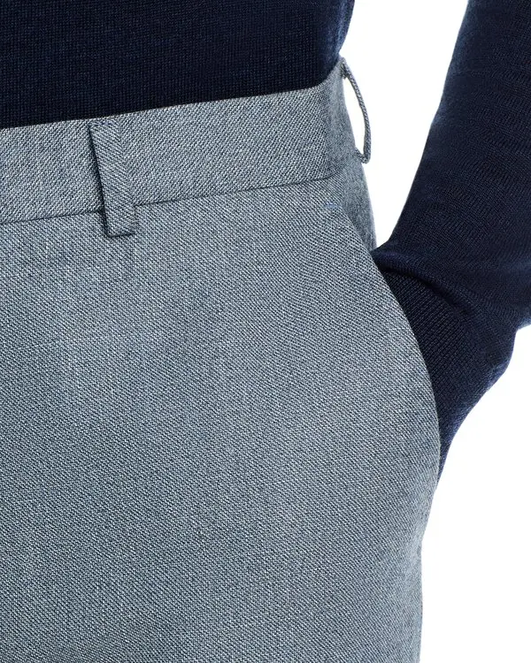 Vince Wool, Silk & Linen Melange Brushed Regular Fit Suit Pants