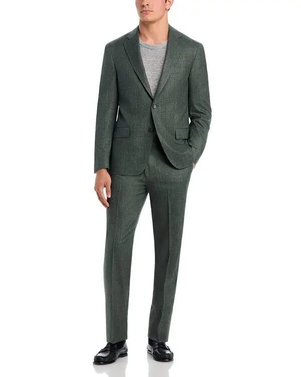 Vince Wool, Silk & Linen Melange Regular Fit Suit Pants