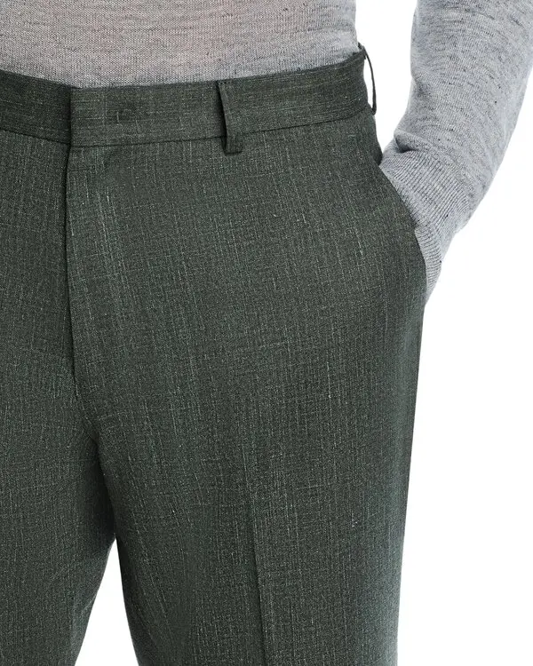 Vince Wool, Silk & Linen Melange Regular Fit Suit Pants