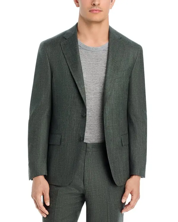 Vince Wool, Silk & Linen Melange Regular Fit Suit Jacket