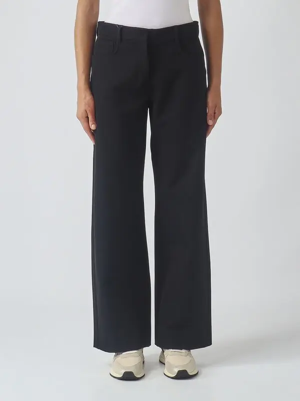 Max Mara Gela Wide-leg Cotton-blend Trousers - Black
