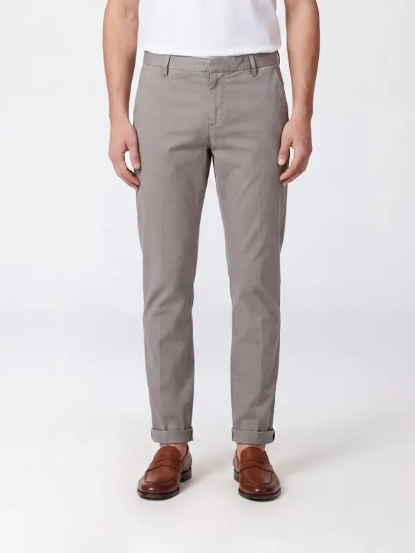 DONDUP Gaubert Slim Fit Velvet Chino Trousers - Grey 1
