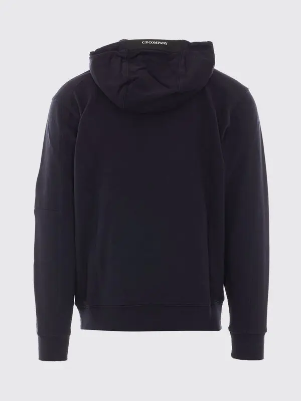 C.P. COMPANY Cotton Hoodie With Kangaroo Pocket - Blue