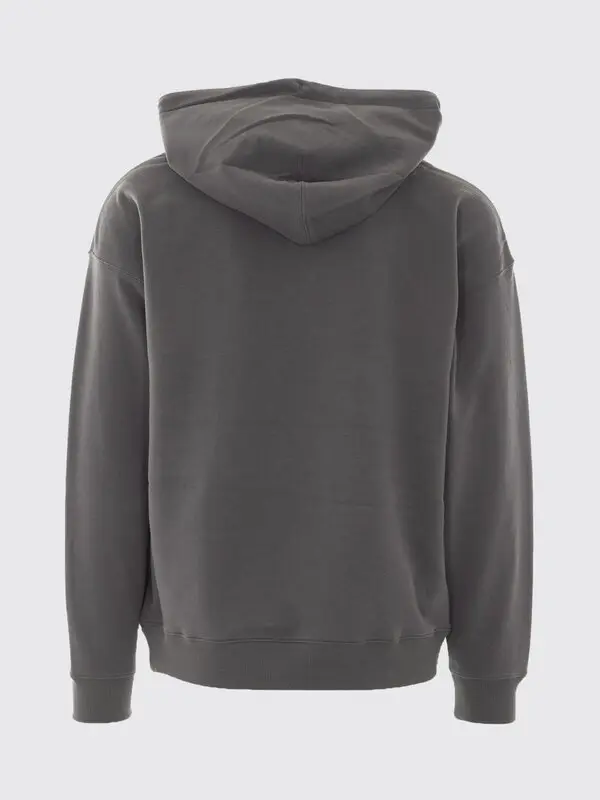 Y3 Relaxed Fit Cotton Hoodie With Contrast Logo