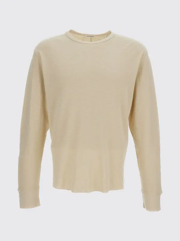 SUNFLOWER Long-sleeved Cotton T-shirt With Crew Neck - Beige