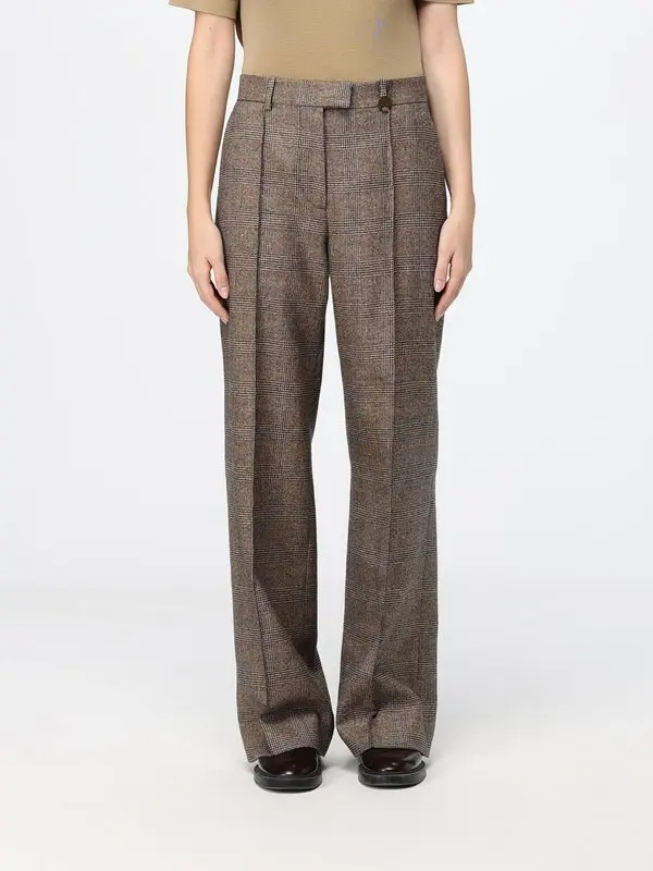 Burberry Plaid Wide Leg Trousers