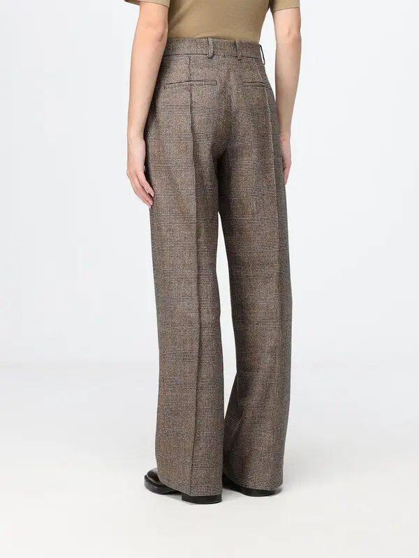 Burberry Plaid Wide Leg Trousers