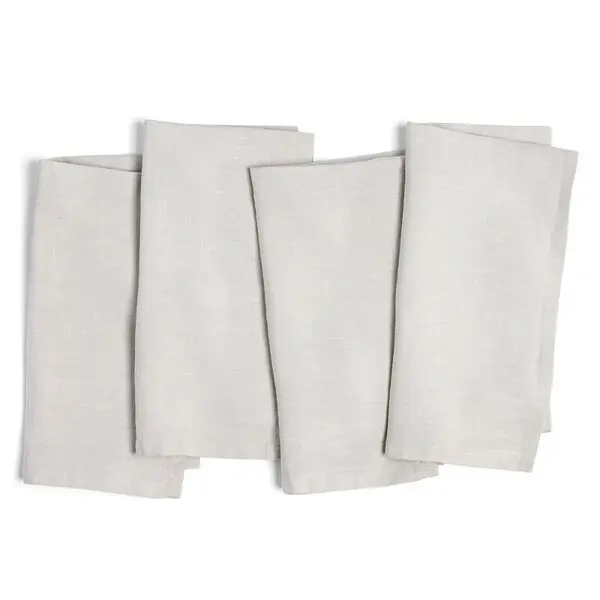 HUDSON PARK COLLECTION Linen Dinner Napkins, Set Of 4 - Light Grey