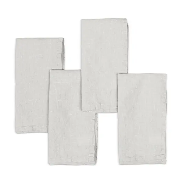 HUDSON PARK COLLECTION Linen Dinner Napkins, Set Of 4 - Medium Grey