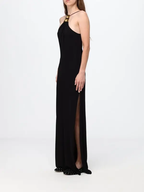 Cult Gaia Halter Neck Maxi Dress With Gold Hardware