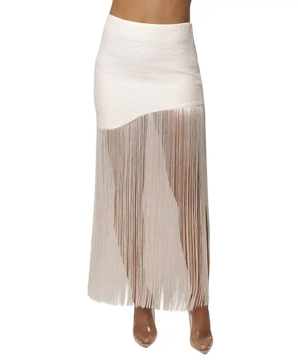 JLUXLABEL Gala Nights Fringe Maxi Skirt