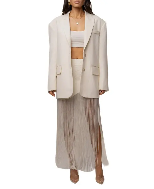 JLUXLABEL Gala Nights Fringe Maxi Skirt