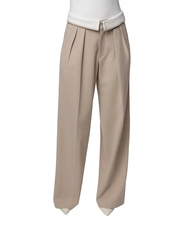 JLUXLABEL Command Pleat Wide-leg Trousers