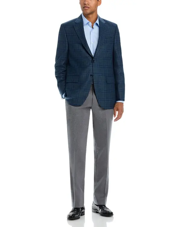 Peter Millar Flynn Classic Fit Wool Plaid Sport Coat - Green