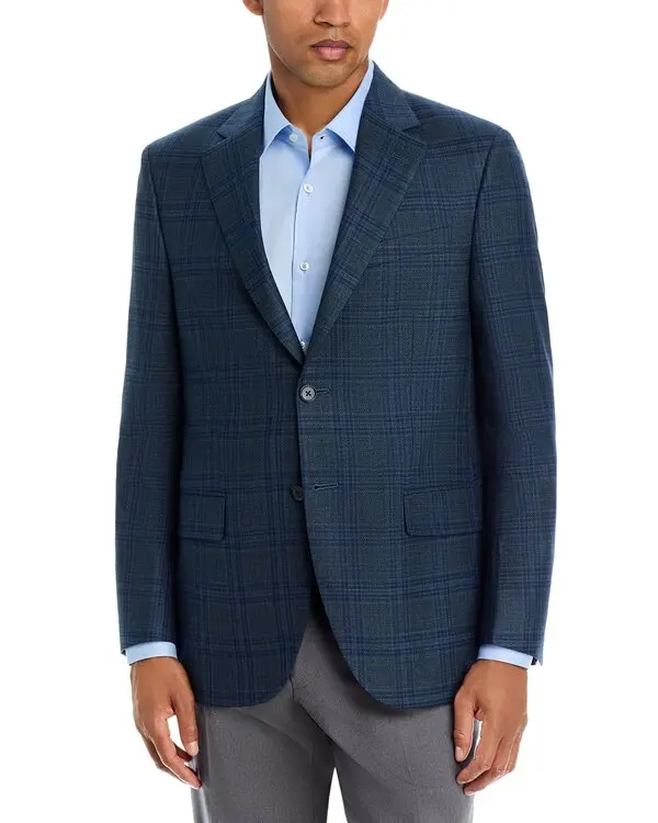 Peter Millar Flynn Classic Fit Wool Plaid Sport Coat - Green
