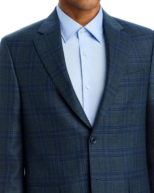 Peter Millar Flynn Classic Fit Wool Plaid Sport Coat - Green