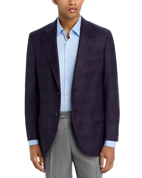 Peter Millar Classic Fit Hyperlight Brushed Plaid Soft Jacket