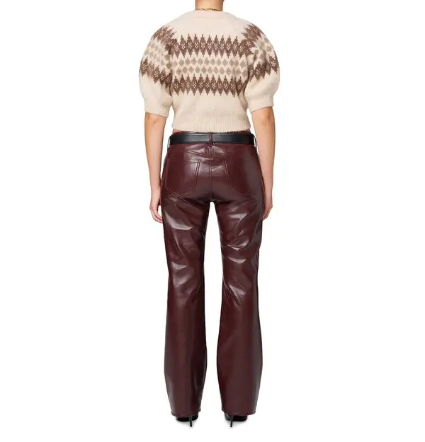 Citizens Of Humanity Molly Puff Sleeve Cardigan Sweater With Fair Isle Pattern