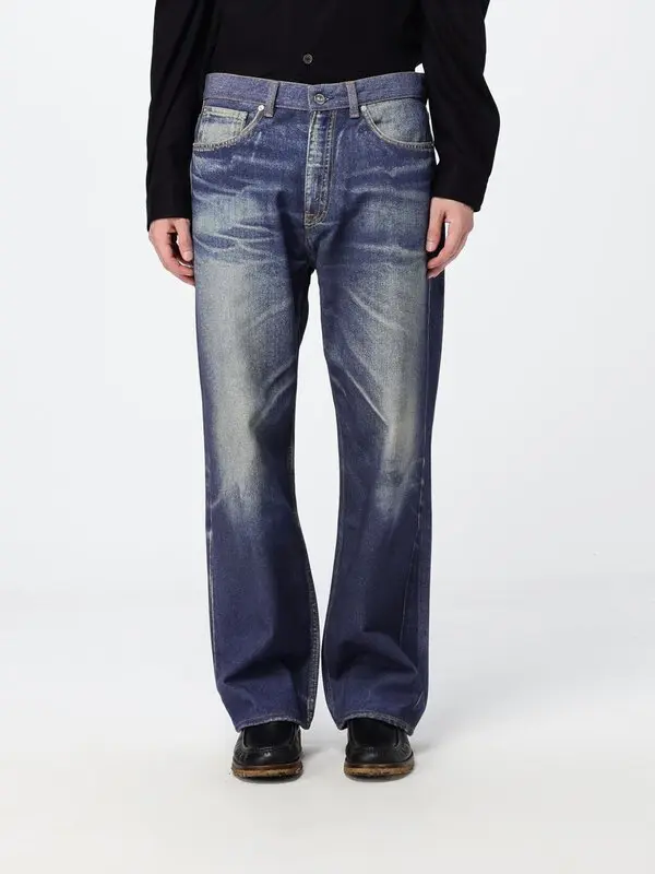 Our Legacy Abstract Print Straight Cut Jeans - Denim