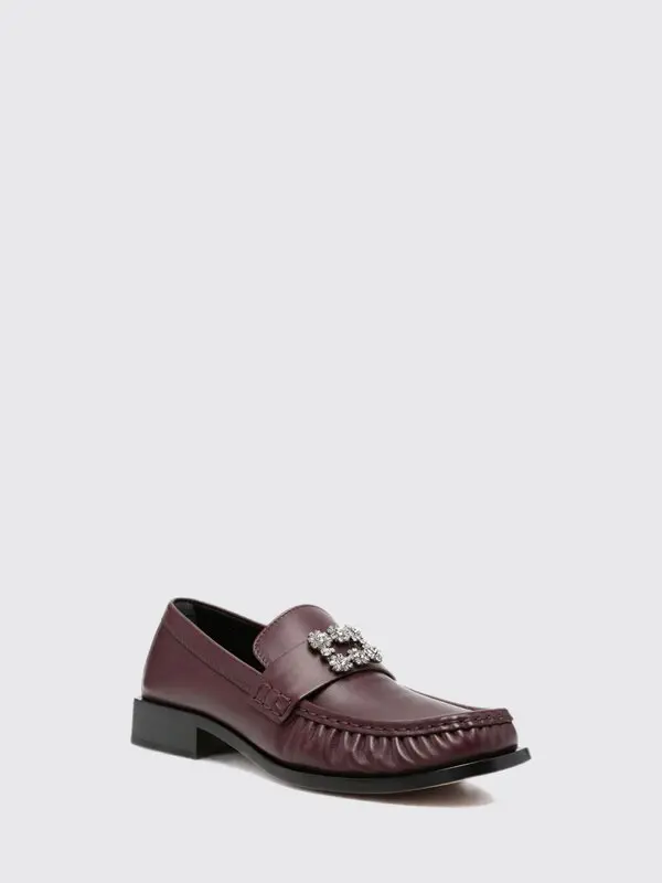 ROGER VIVIER Viv' Rangers Jewelled Buckle Leather Loafers - Brown