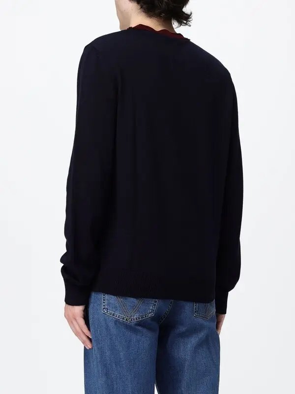 Dsquared2 Crewneck Jumper In Pure Virgin Wool With Contrast Monogram