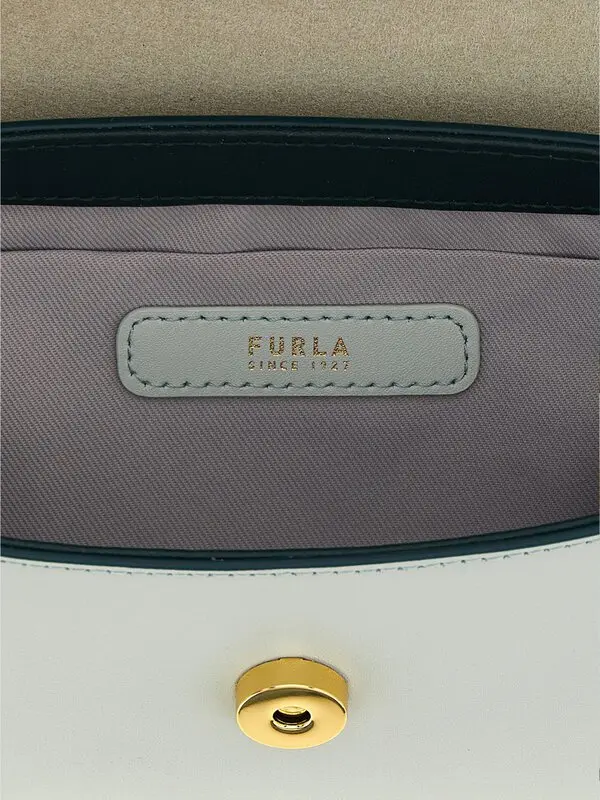 Furla Leather Handbag With Shoulder Strap - Green