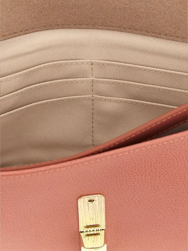 Furla Iride Large Leather Clutch With Metal Interlocking Closure - Pink