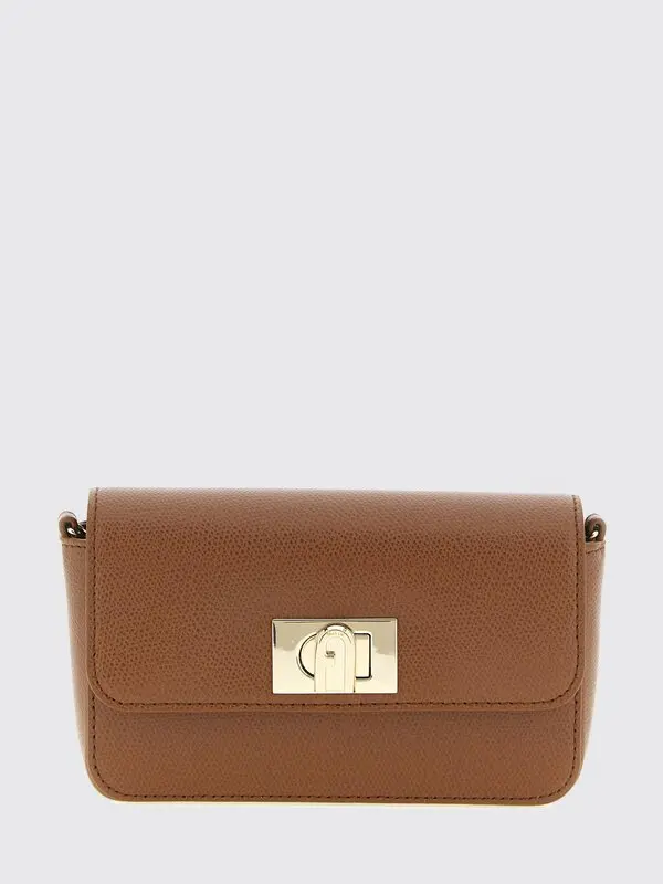 Furla Crossbody Bag With Turn Lock Clasp - Brown