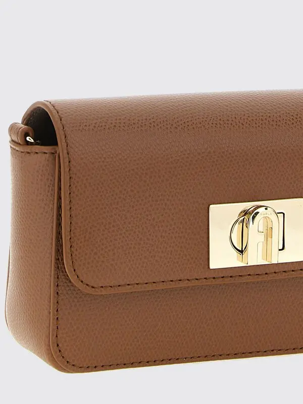 Furla Crossbody Bag With Turn Lock Clasp - Brown