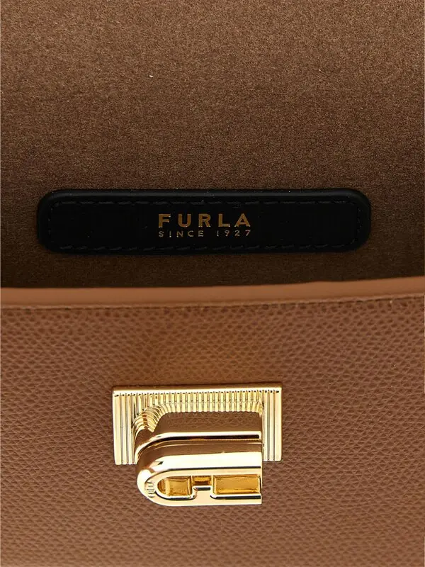 Furla Crossbody Bag With Turn Lock Clasp - Brown