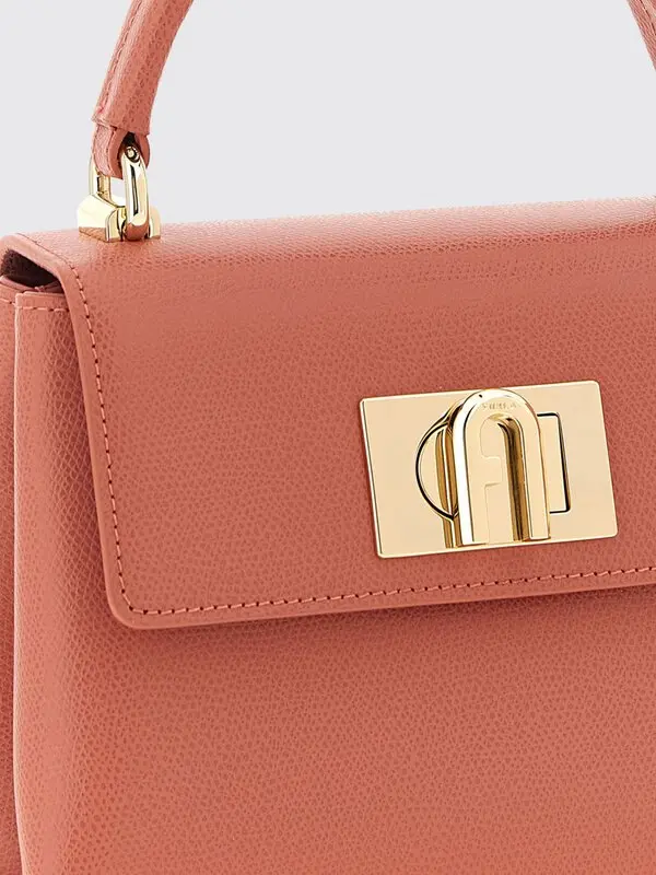 Furla 1927 Mini Grained Leather Top Handle Bag - Pink