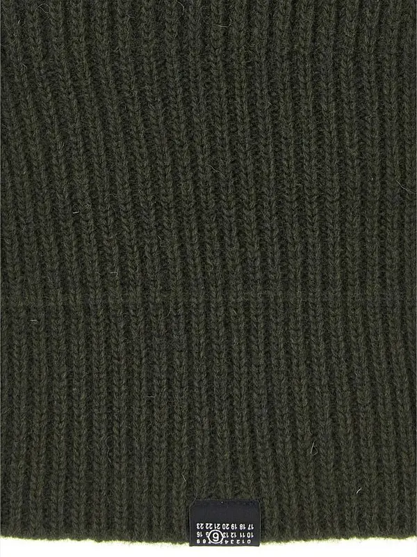 MAISON MARGIELA Ribbed Wool-blend Balaclava - Green