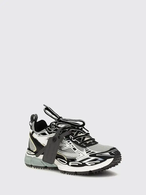 Off-White Be Right Back" Leather And Mesh Low-top Sneakers - Black
