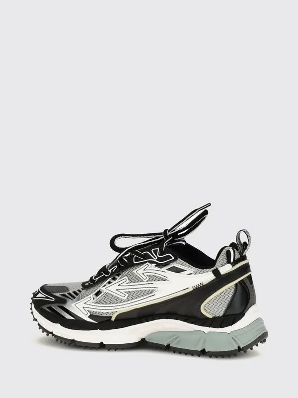 Off-White Be Right Back" Leather And Mesh Low-top Sneakers - Black