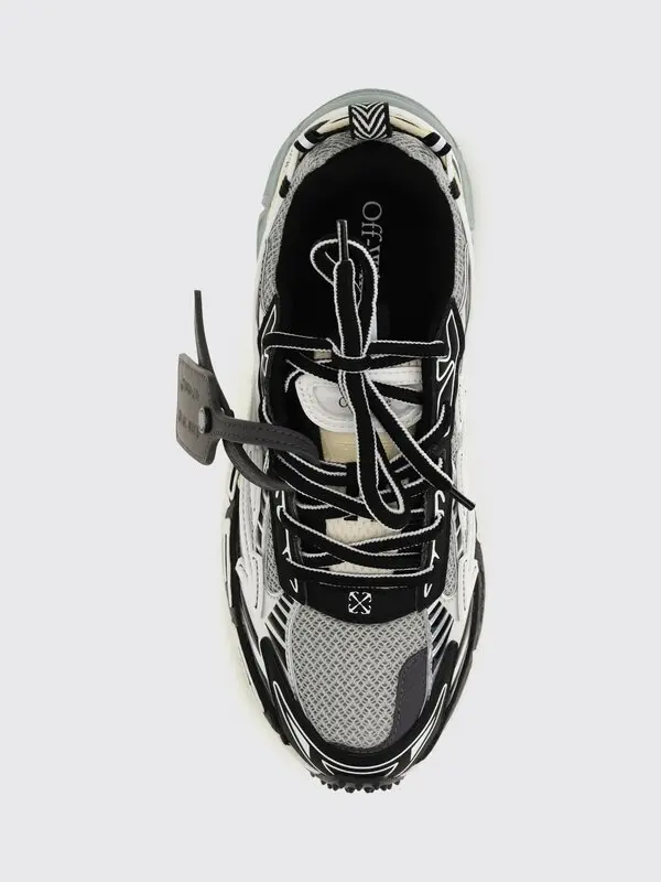 Off-White Be Right Back" Leather And Mesh Low-top Sneakers - Black