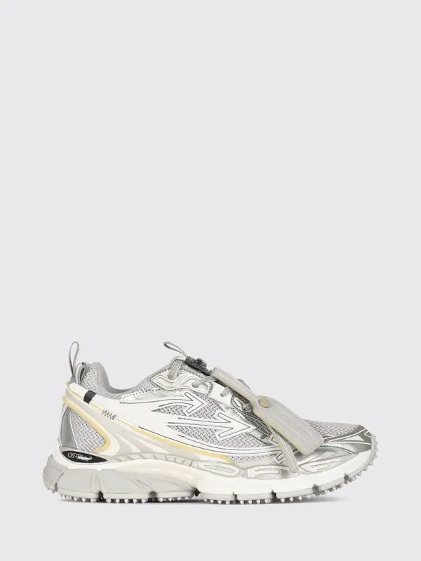 Off-White Be Right Back" Leather And Mesh Low-top Sneakers - Grey