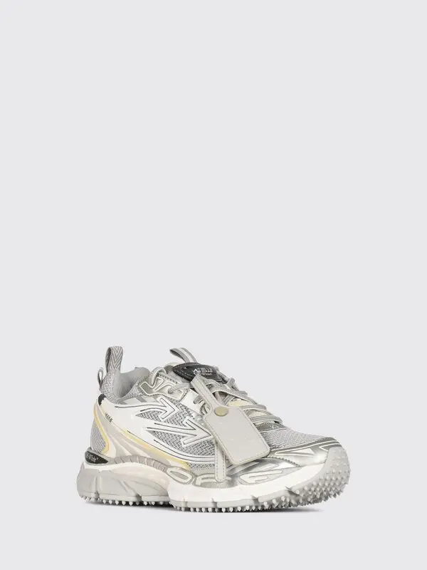 Off-White Be Right Back" Leather And Mesh Low-top Sneakers - Grey