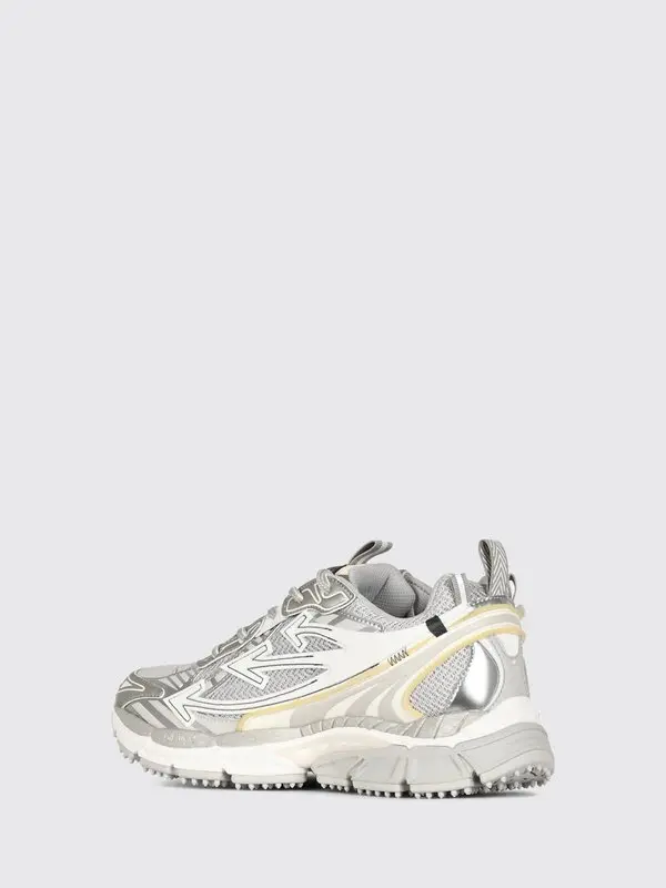 Off-White Be Right Back" Leather And Mesh Low-top Sneakers - Grey