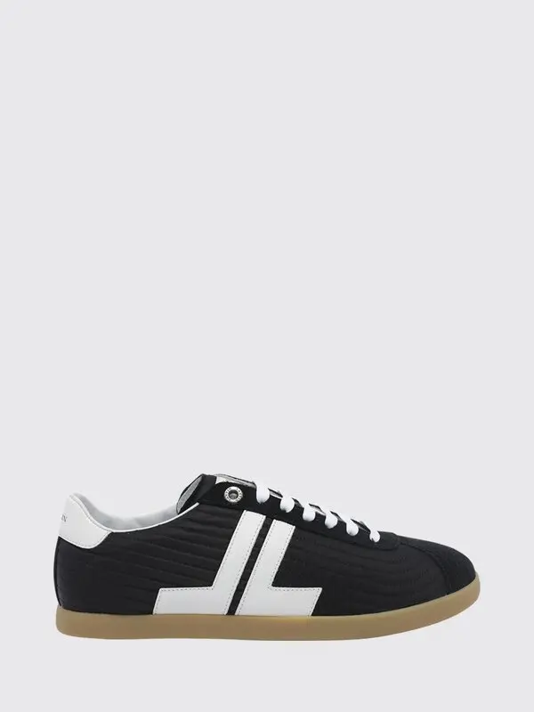 LANVIN Glen Quilted Monogram Nylon Sneakers With Leather Details - Black