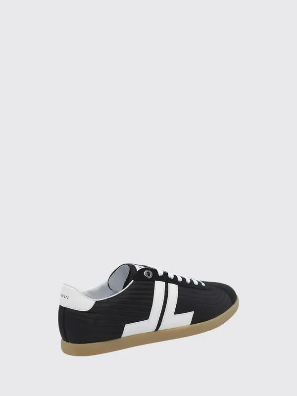 LANVIN Glen Quilted Monogram Nylon Sneakers With Leather Details - Black