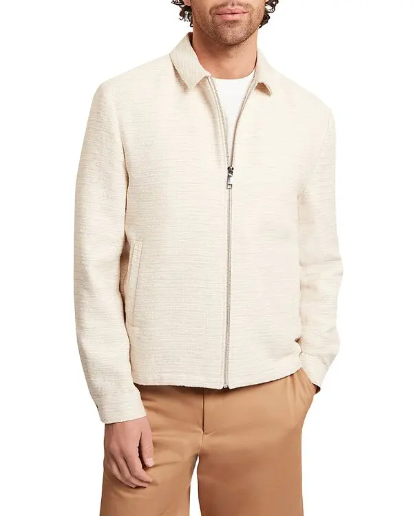 Ted Baker London Rustich Harrington Textured Jacket - Natural