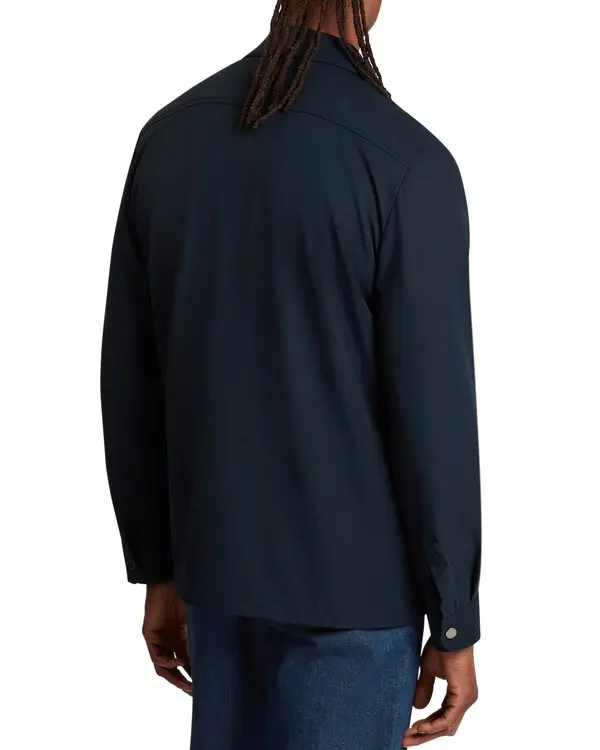 Ted Baker London Frenkie Waffle Knit Zip Overshirt