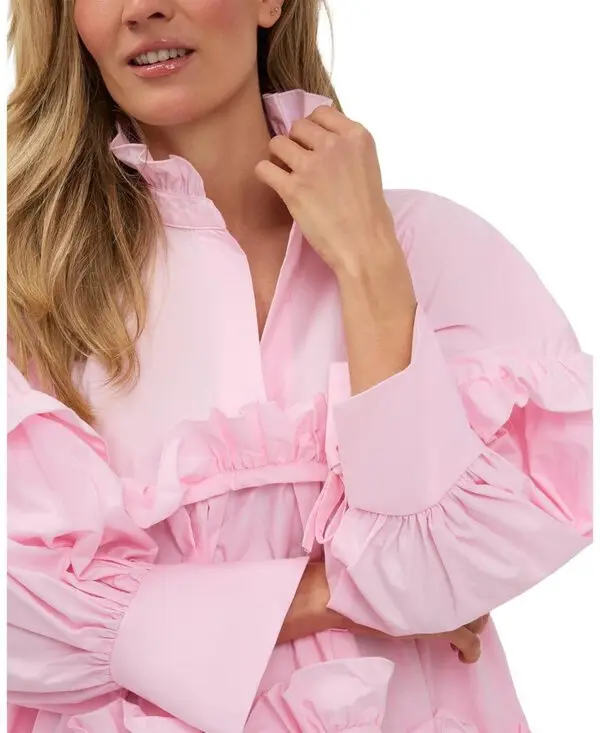 MARIELLE STOKKELAAR Ruffled High-low Maxi Dress - Pink/rose