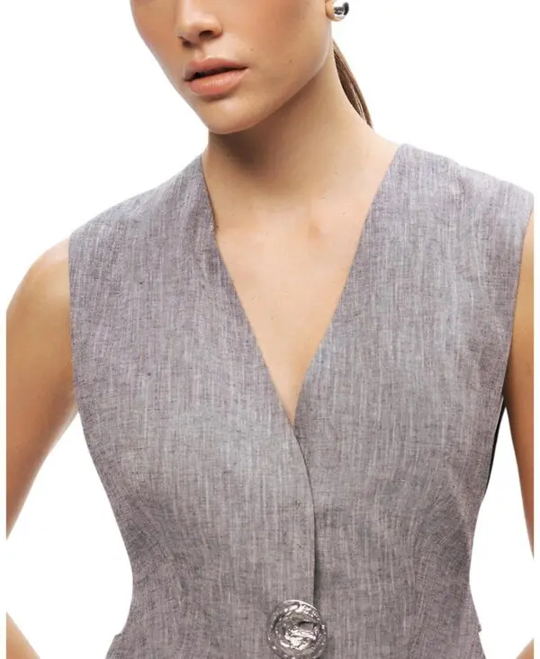 NOCTURNE Tailored Button Front Vest