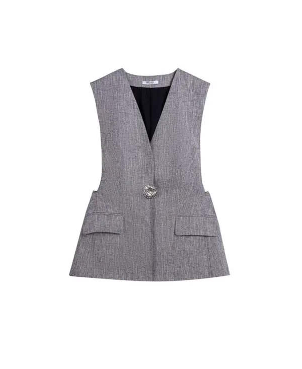 NOCTURNE Tailored Button Front Vest