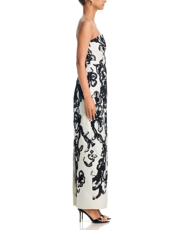 MILLY Orion Chiffon Embroidered Maxi Dress